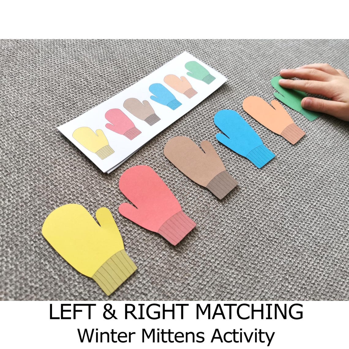 Winter Mittens Copy the Pattern Game | Left & Right Matching Activity ...