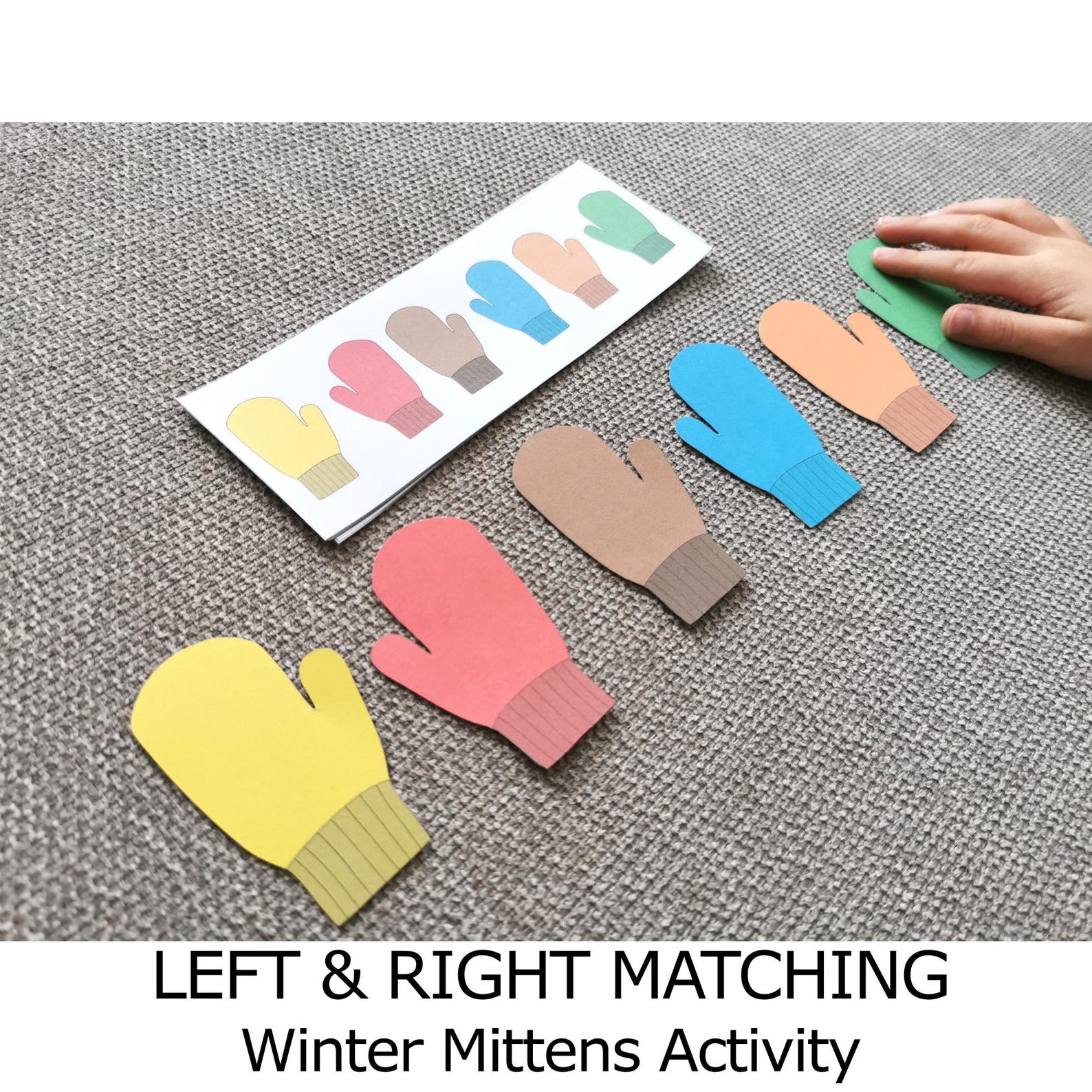 Winter Mittens Copy the Pattern Game | Left & Right Matching Activity ...