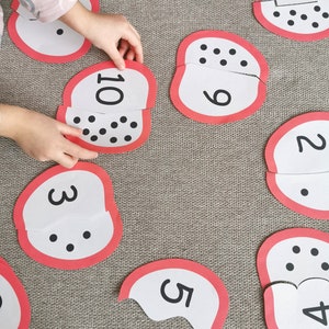 Apple Counting Puzzle: Numbers 1-10 Matching Game (PDF Download) - Etsy