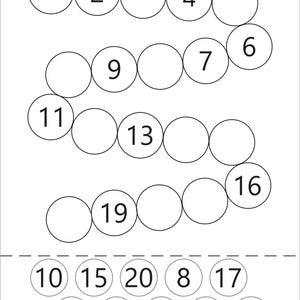 Missing Numbers 1-20 Worksheets: Cut & Paste Math Activity (PDF ...