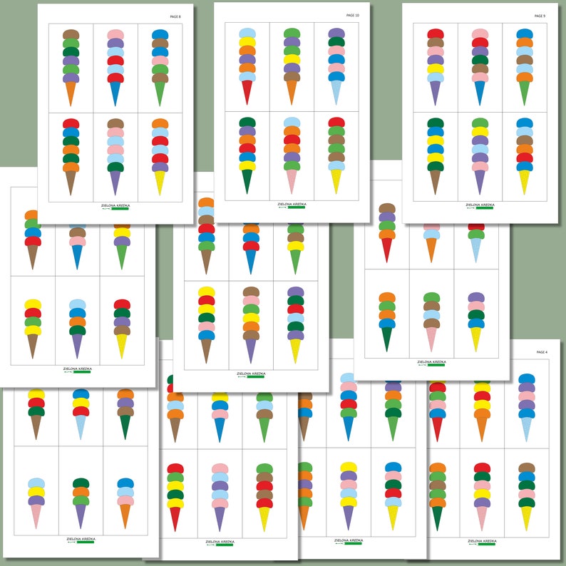 Ice Cream Color Matching Activity: Summer Preschool Printable (digital ...