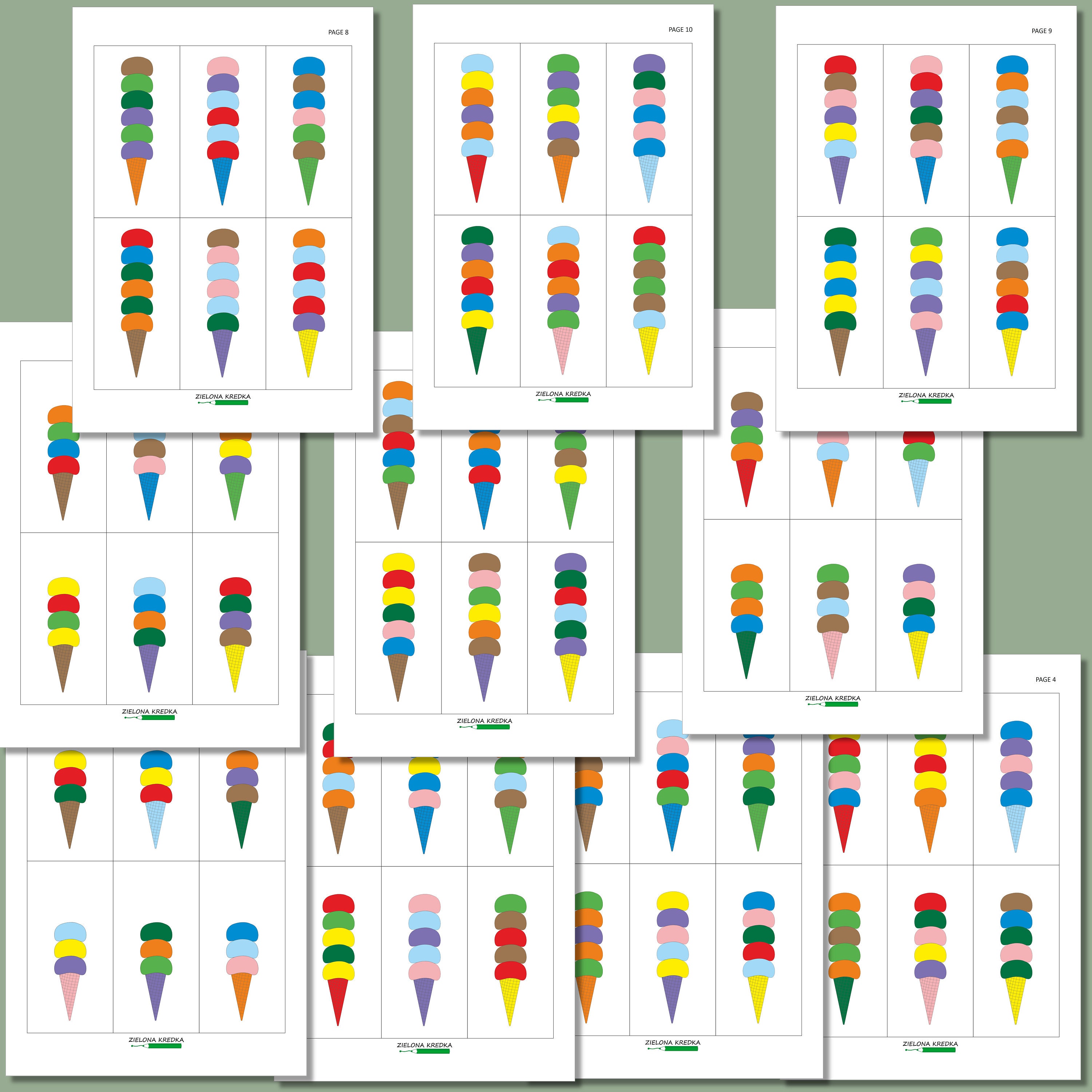 Ice Cream Color Matching Activity: Summer Preschool Printable (digital ...