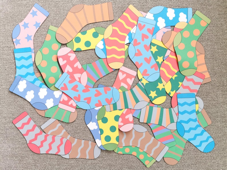 Matching Socks Game | Color & Pattern Matching | Printable PDF - Etsy