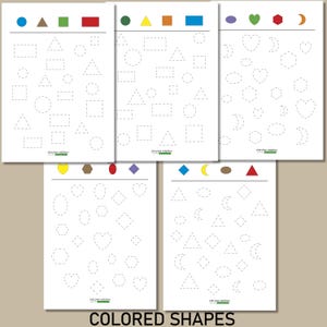 Colored Shapes, Printable Activity for Kids, Printable Worksheets, Kids ...