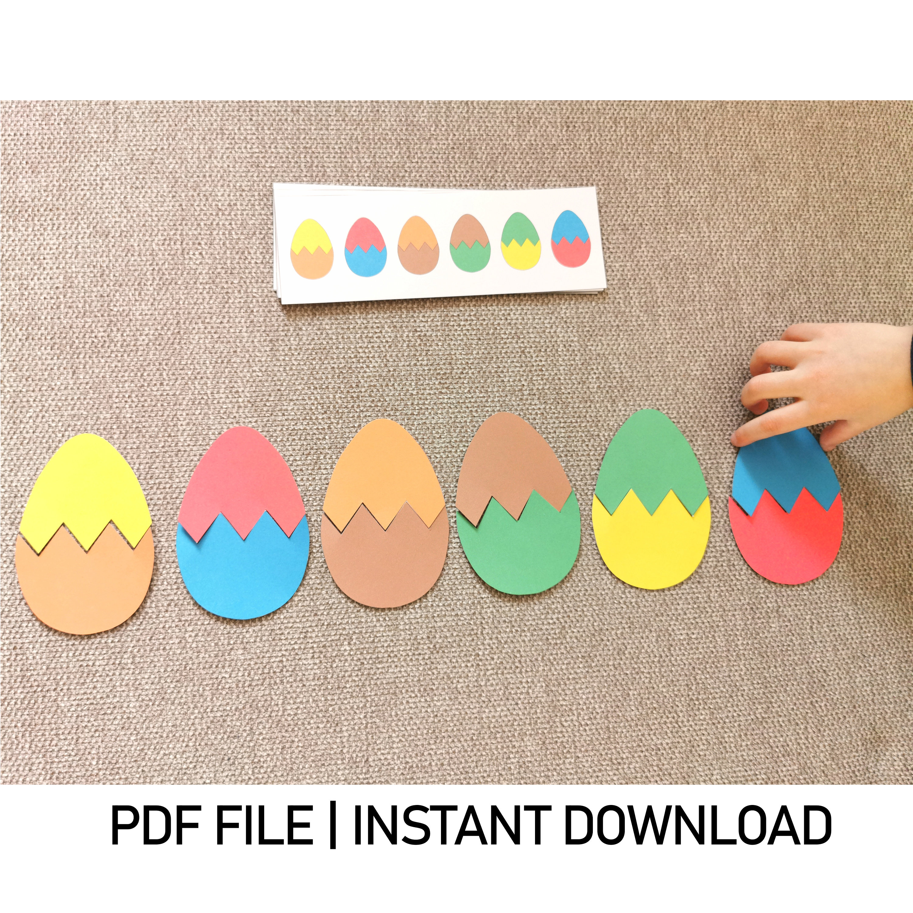 Egg Pattern Matching Game | Preschool Pattern Activity | Printable Logic Puzzle | Quiet Time ...