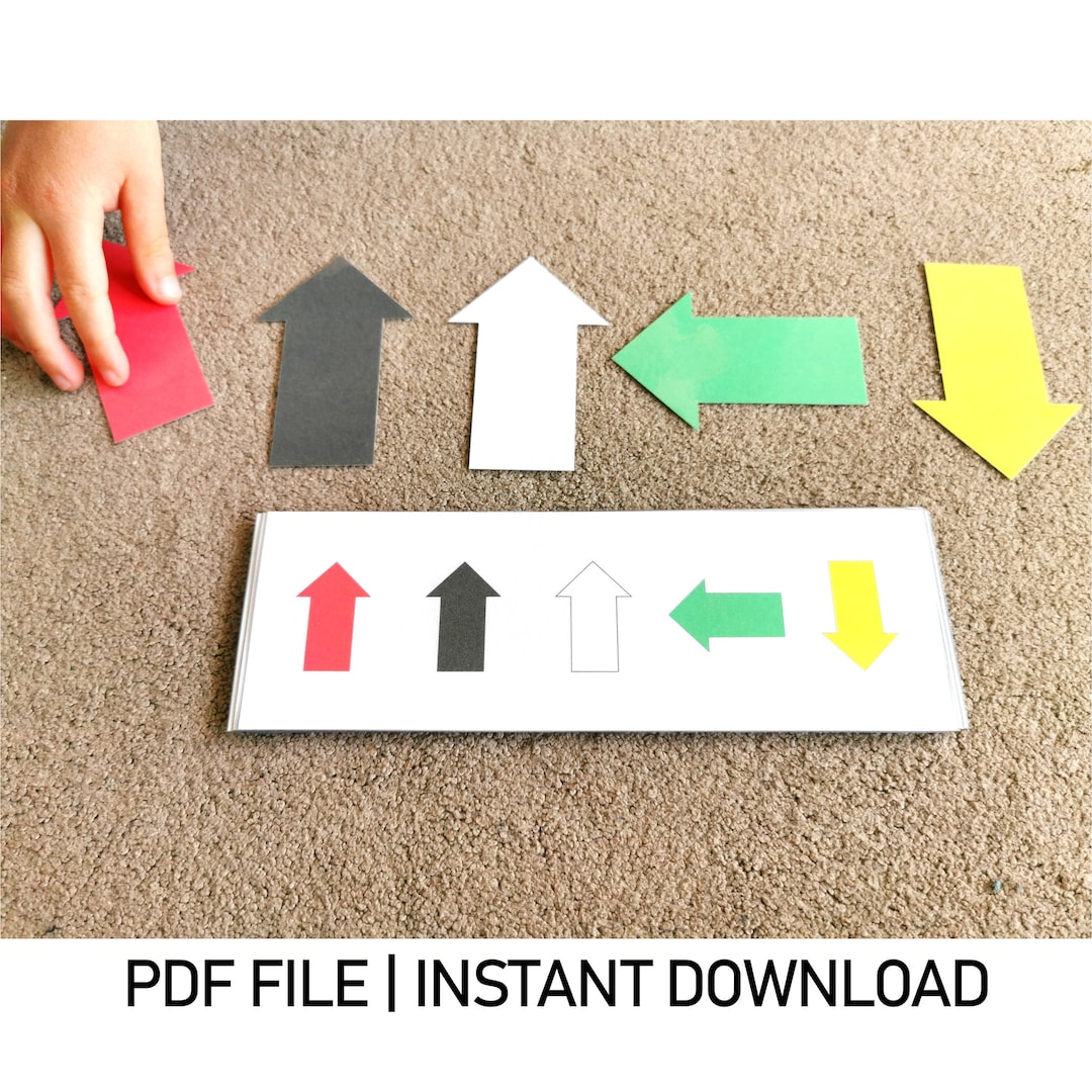 Arrows, Patterns Matching, Printable Activity for Kids, Color Matching Game, Kids Educational ...