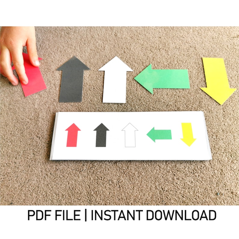 Arrows, Patterns Matching, Printable Activity for Kids, Color Matching ...