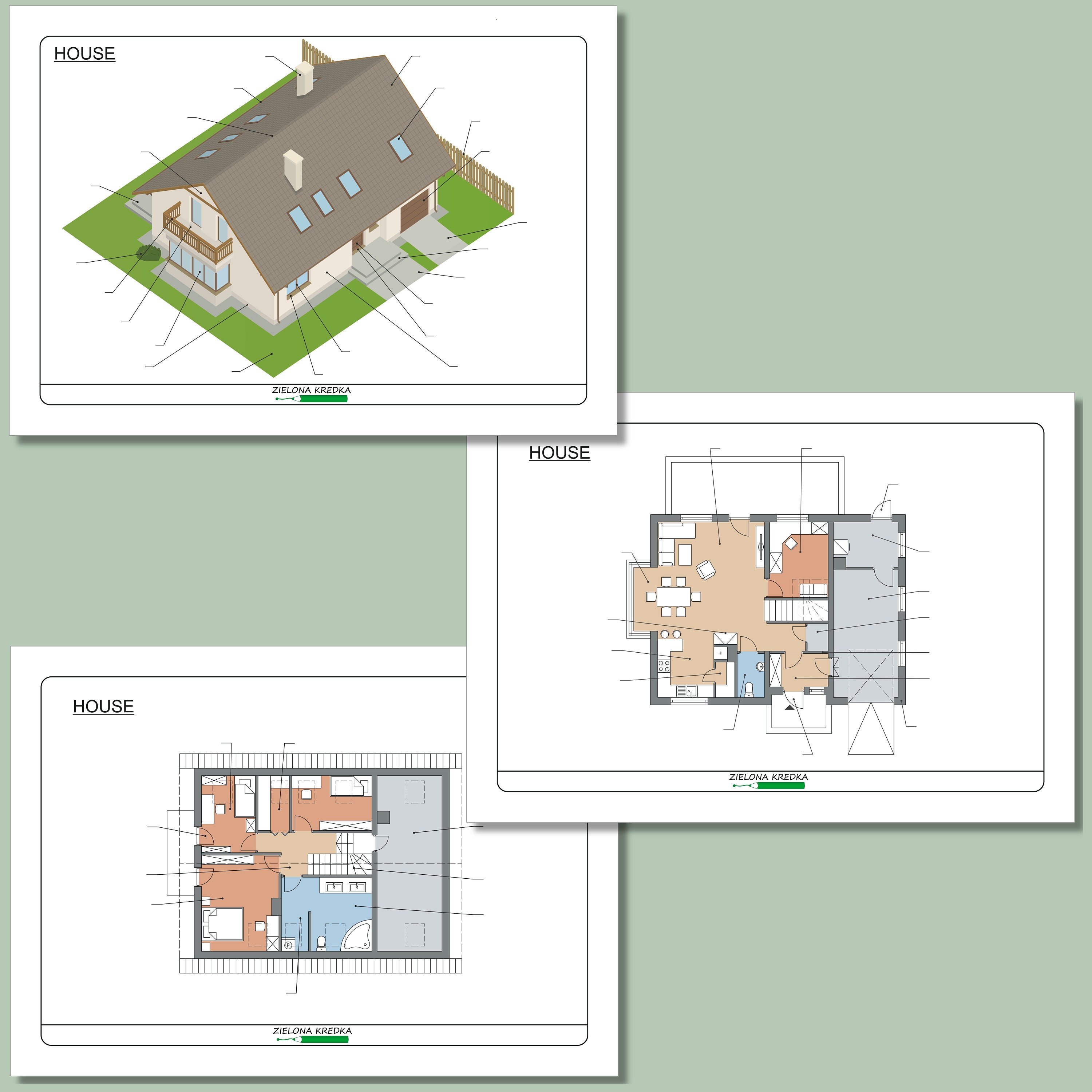 Parts of a House Diagram | English Vocabulary Activity | Educational ...