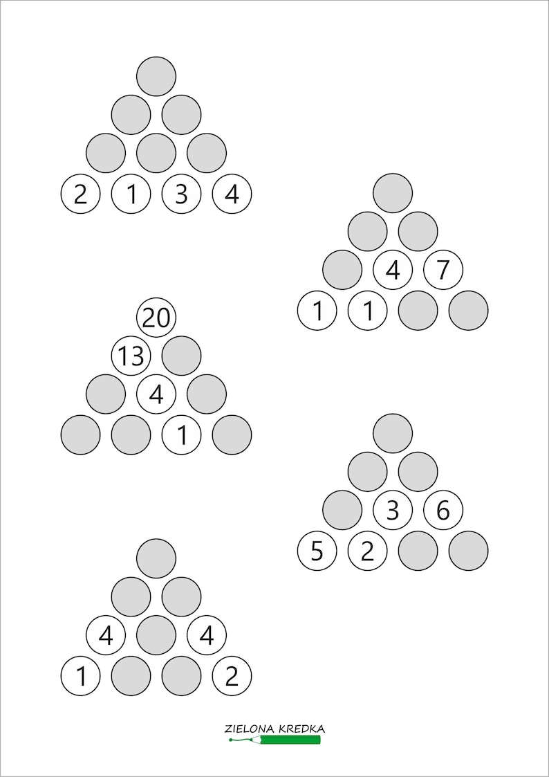 Math Pyramids Printable | Addition & Subtraction Within 20 Worksheets ...