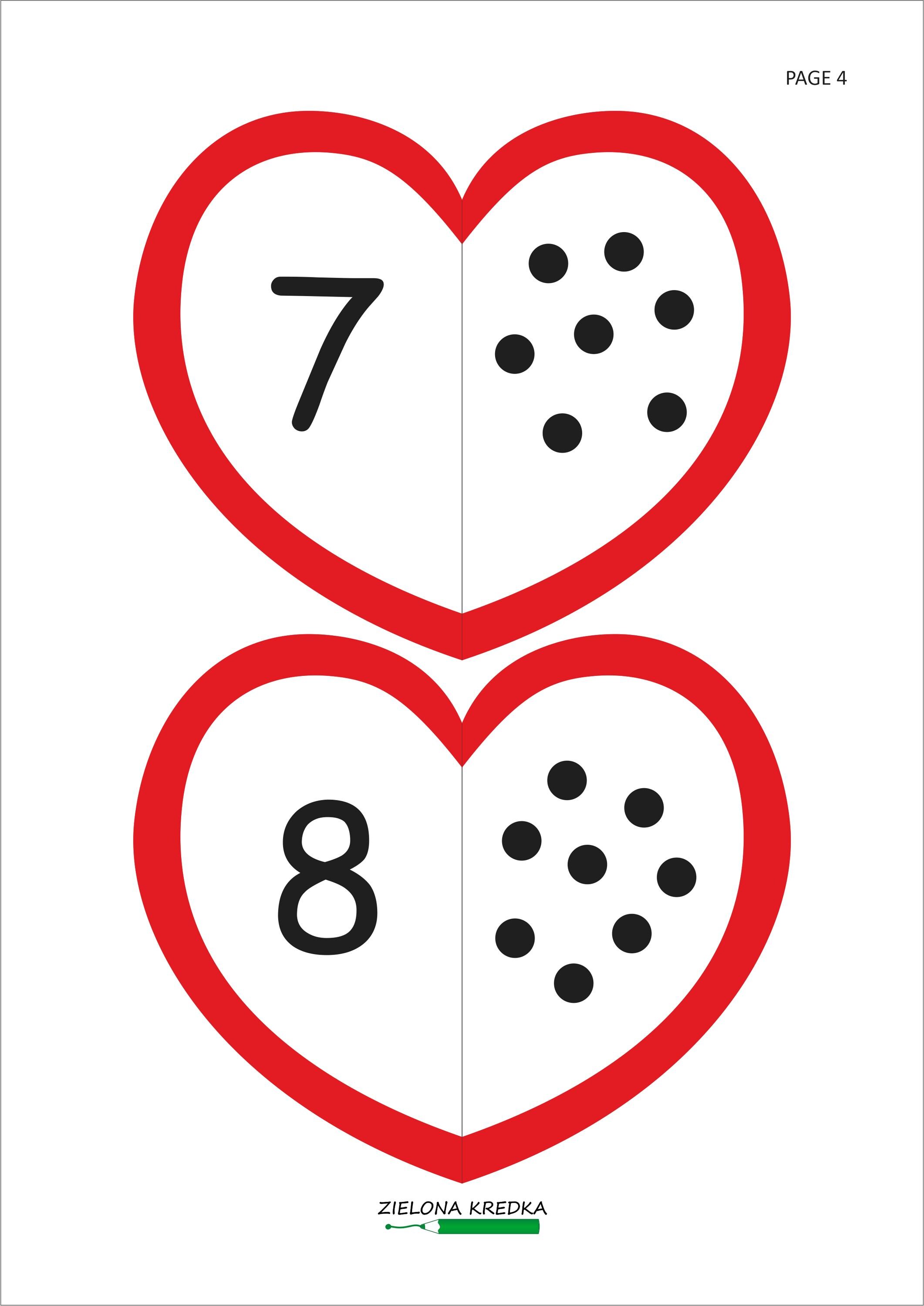 Heart Counting Puzzle 1–10 | Printable Number Matching | Math Game for ...