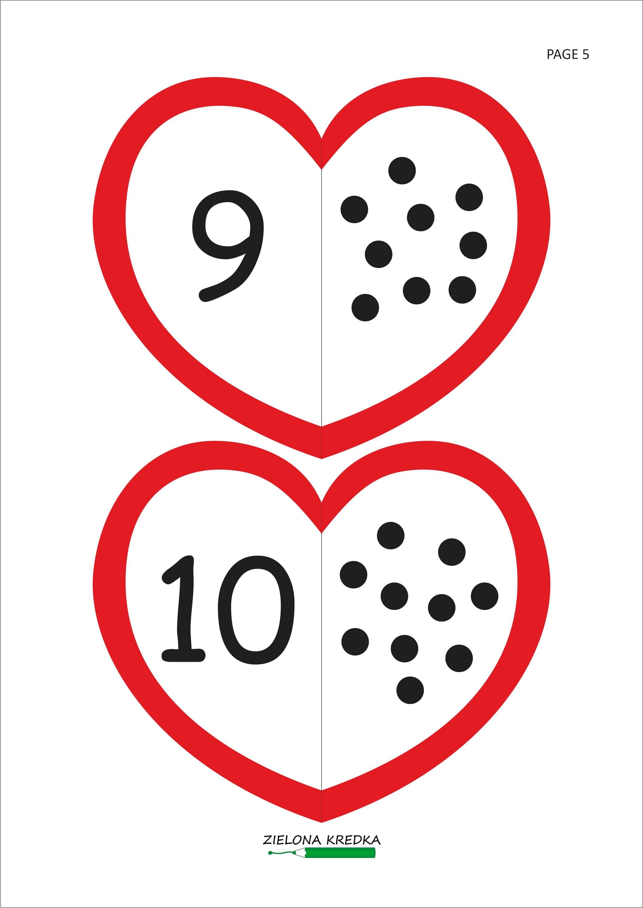 Heart Counting Puzzle 1–10 | Printable Number Matching | Math Game for ...