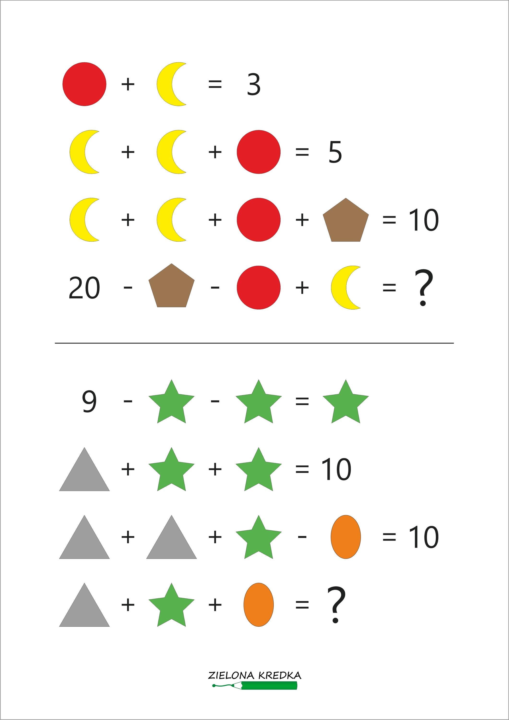 Hidden Numbers, Addition and Subtraction Within 20, Printable Math ...