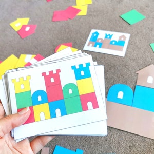 Castle Pattern Matching Game: Preschool Printable Puzzle (PDF Download ...