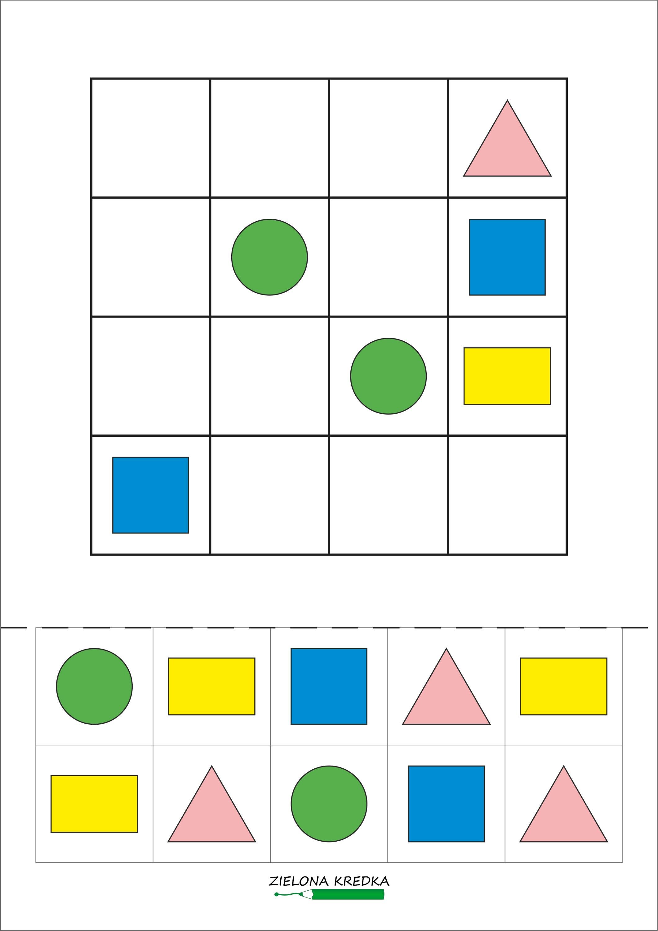 Shape Sudoku 4x4 | Picture Sudoku for Preschoolers | Printable Logic ...