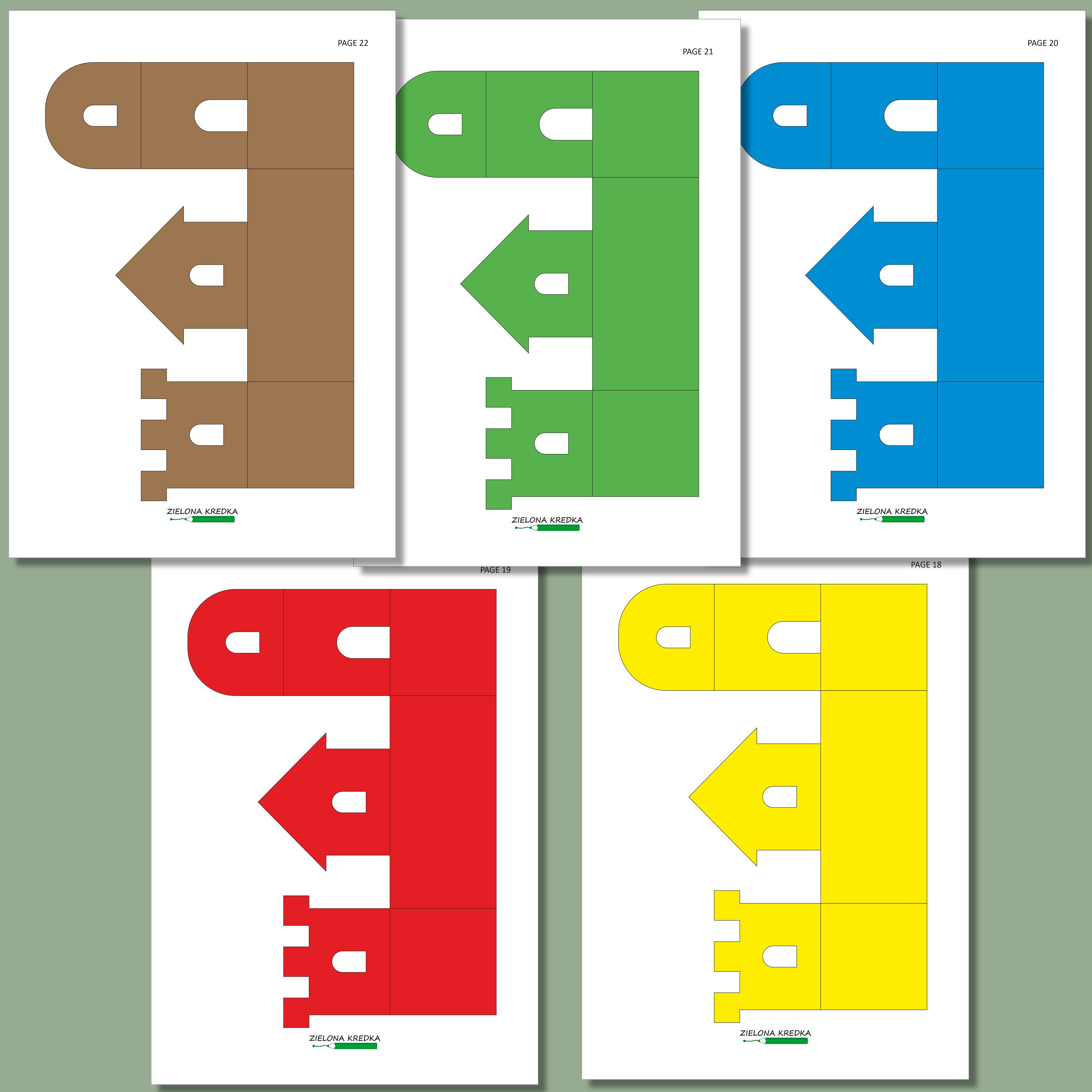 Castle Pattern Matching Game: Preschool Printable Puzzle (PDF Download ...