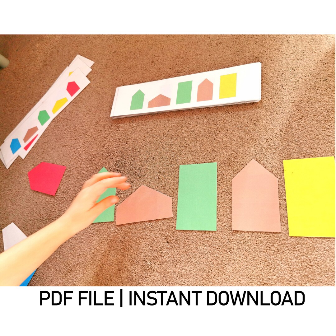 Cottages Pattern, Printable Activity for Kids, Color Matching Game ...