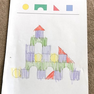 Color by Code Blocks Worksheet | Printable Preschool Activity | Shape ...
