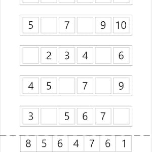 Missing Numbers (counting to 10), Numbers 1-10, Printable Math ...