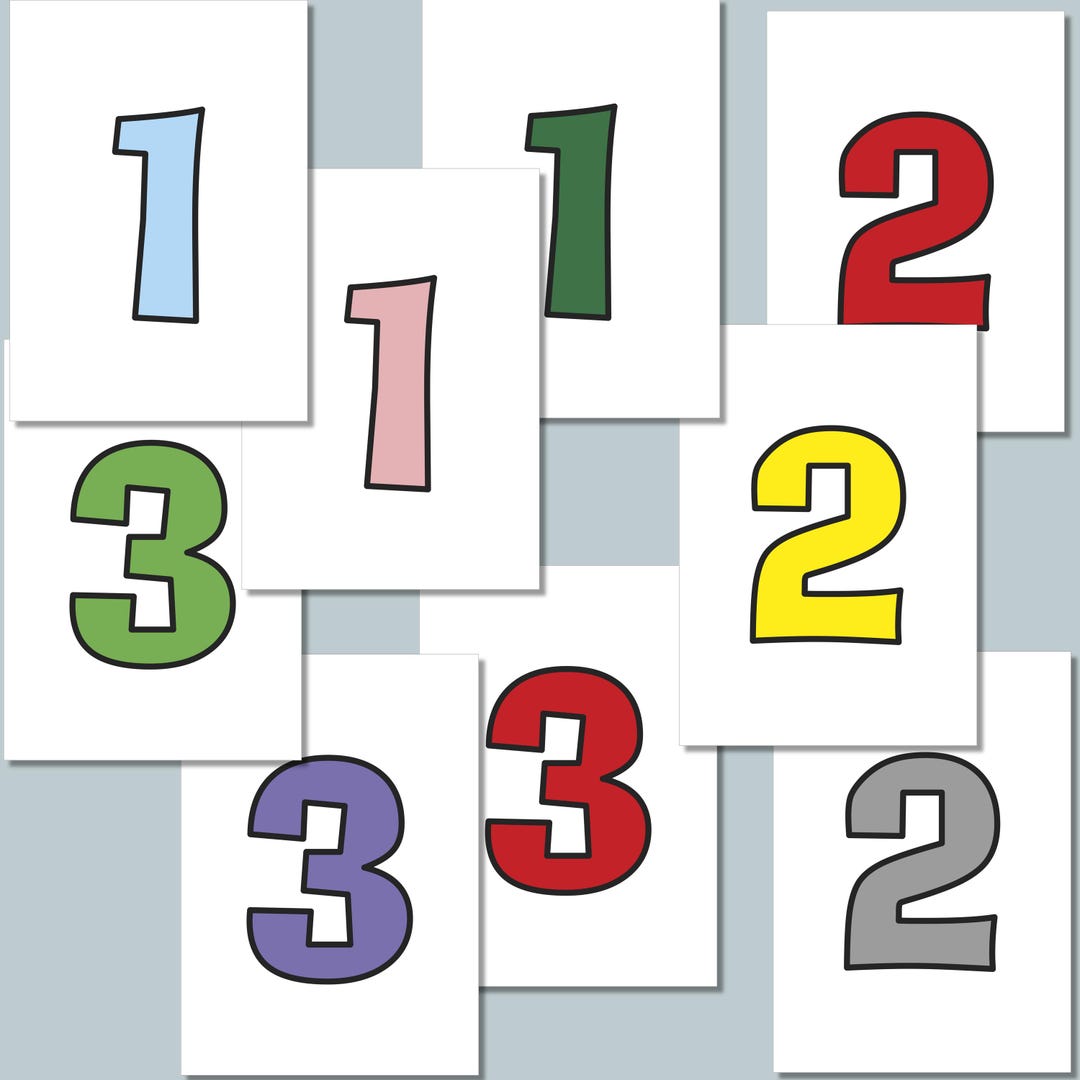 Colorful Numbers 0–9 & Math Symbols PDF – 3 Color Variations, 60 Pages ...
