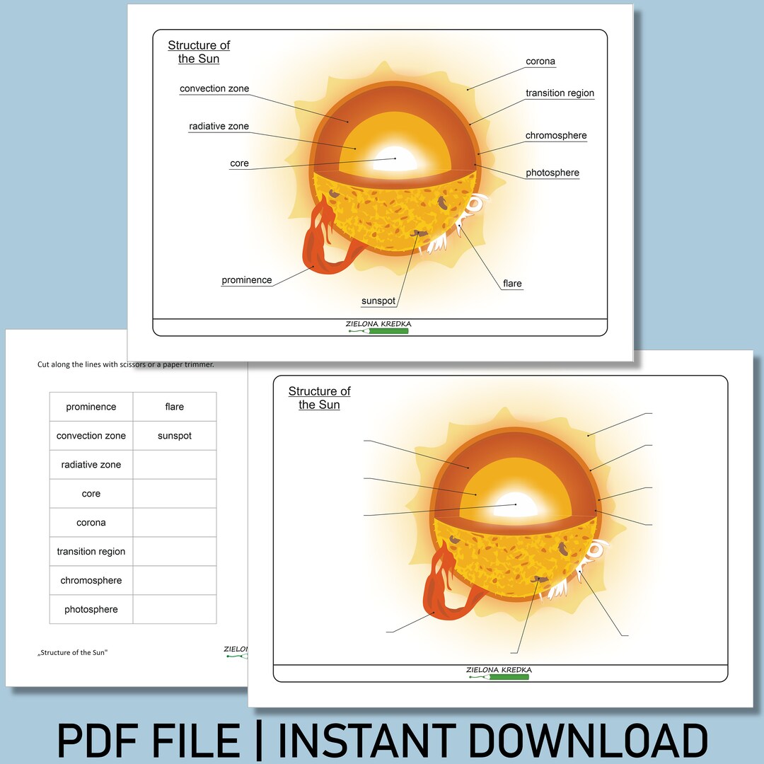 Parts of the Sun Diagram | Printable Science Activity for Kids ...