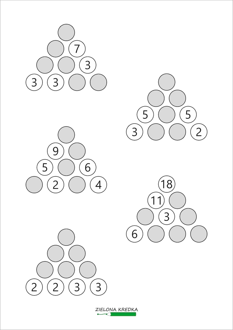 Math Pyramids Printable | Addition & Subtraction Within 20 Worksheets ...