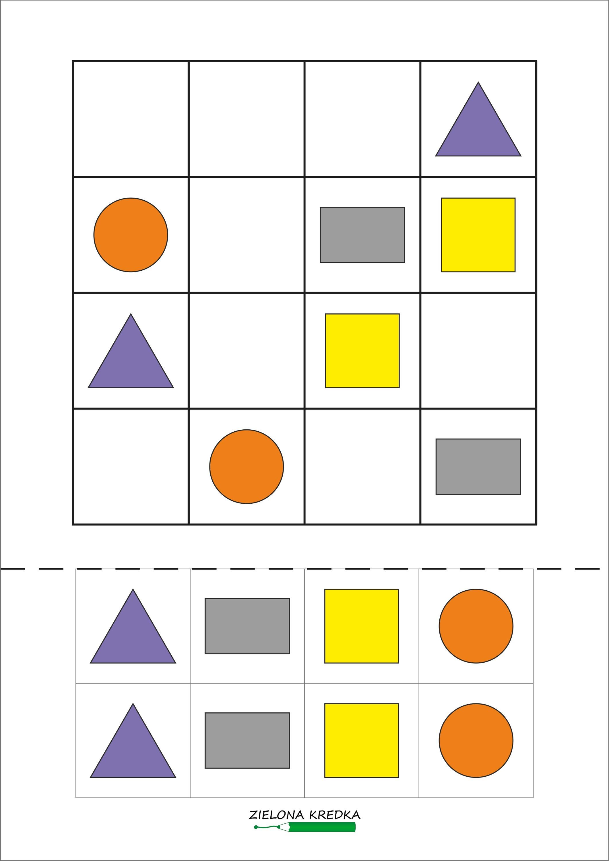 Shape Sudoku 4x4 | Picture Sudoku for Preschoolers | Printable Logic ...