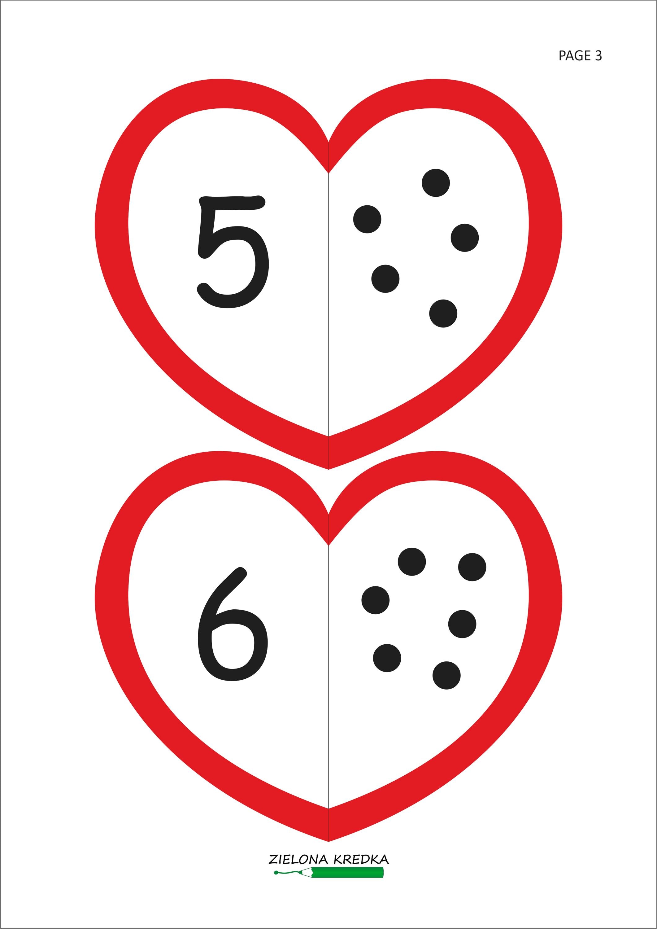 Heart Counting Puzzle 1–10 | Printable Number Matching | Math Game for ...