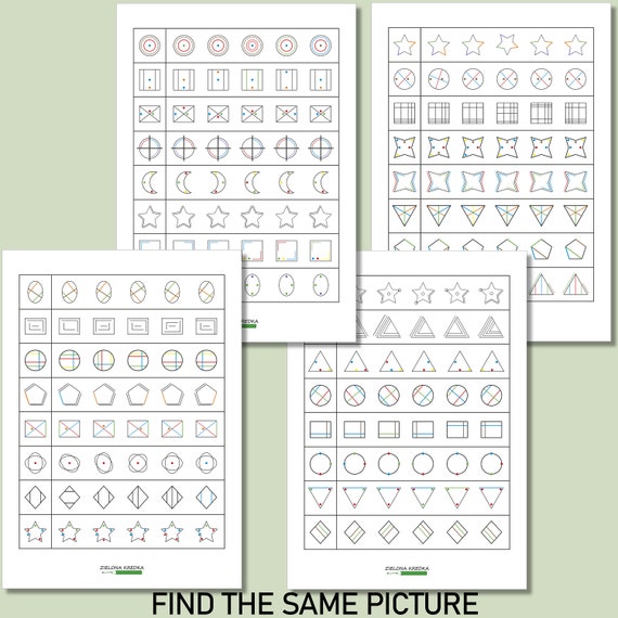 Visual Perception Worksheet For Kids Visual Discrimination Activities