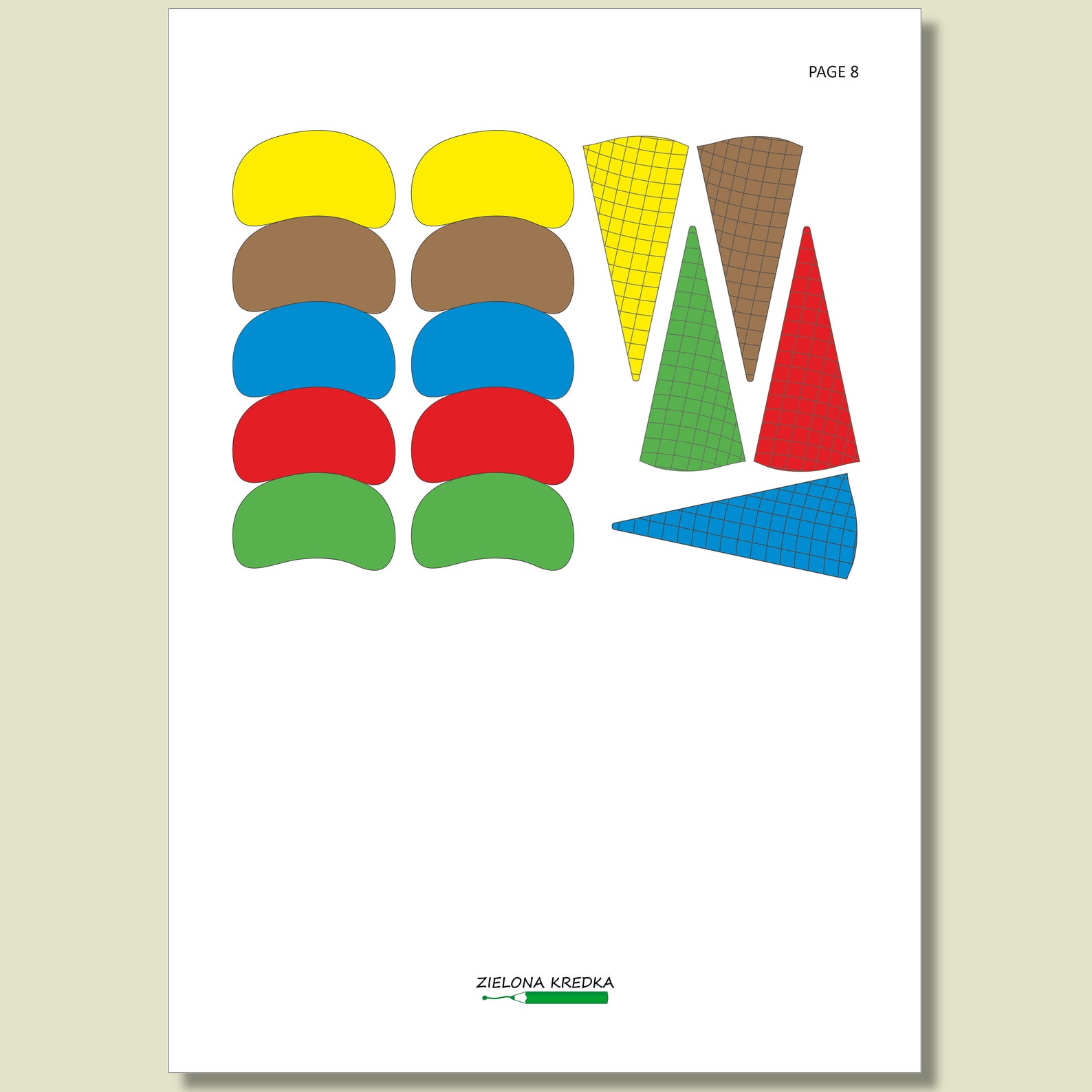 Ice Cream 5 Colors, Build an Ice Cream From a Recipe, Printable ...