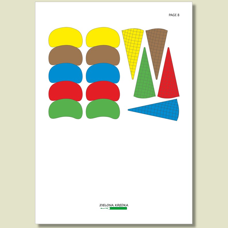 Ice Cream 5 Colors, Build an Ice Cream From a Recipe, Printable ...