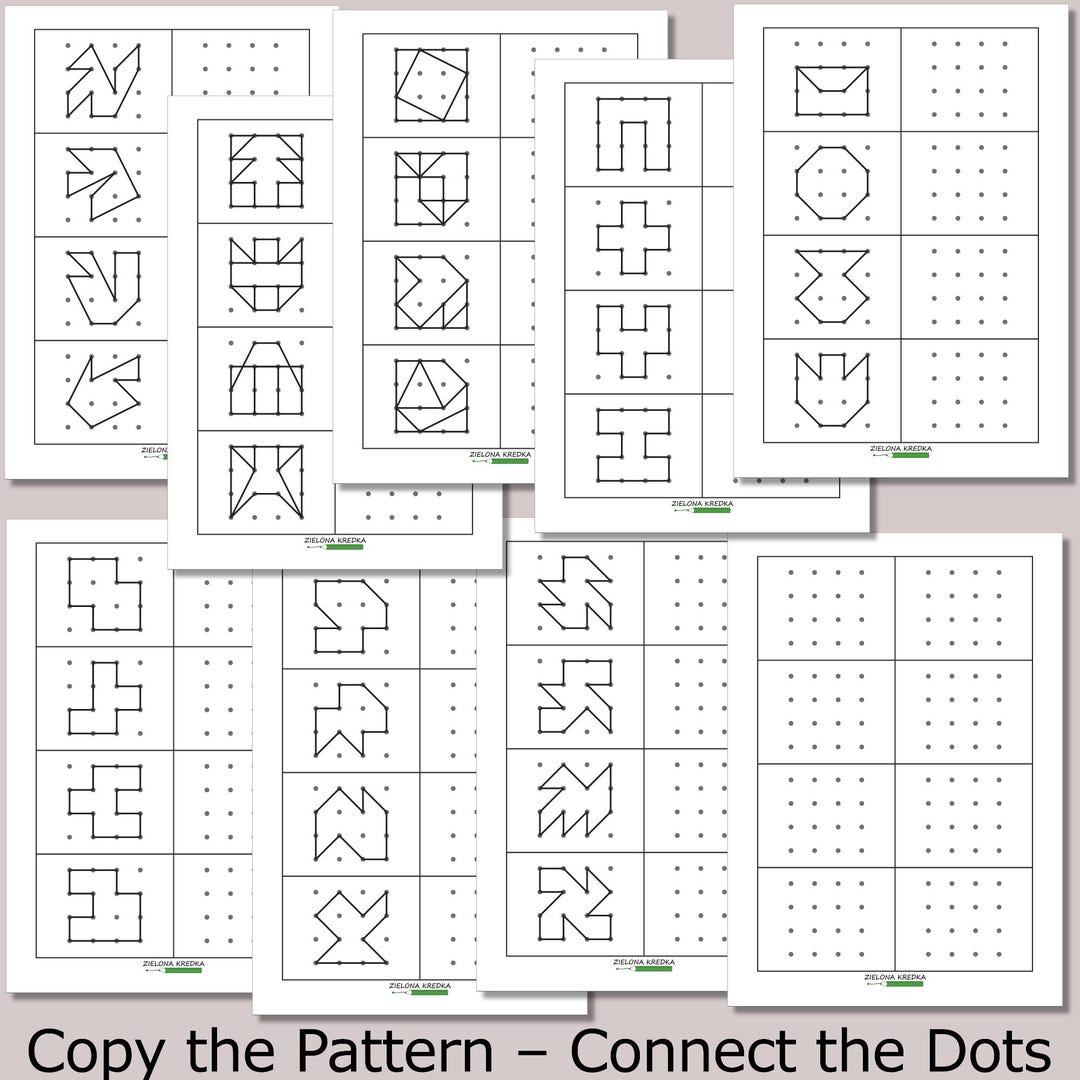Copy the Pattern Worksheets | Connect the Dots Activity Printable ...