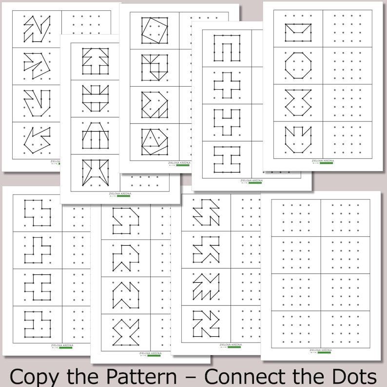 Copy the Pattern Worksheets | Connect the Dots Activity Printable ...