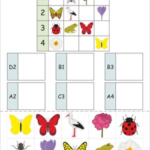 Spring Tables With Coordinates, Printable Worksheets, Kid Learning ...