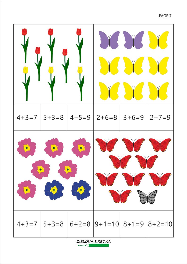 Spring Count and Clip Cards Printable | Counting 1–10 Preschool Math ...