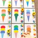Ice Cream Colors Clip Cards | Printable Color Matching Activity ...