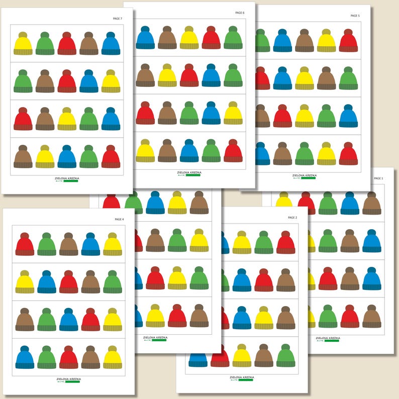 Winter Hat Color Matching Activity for Toddlers | Homeschool Preschool ...