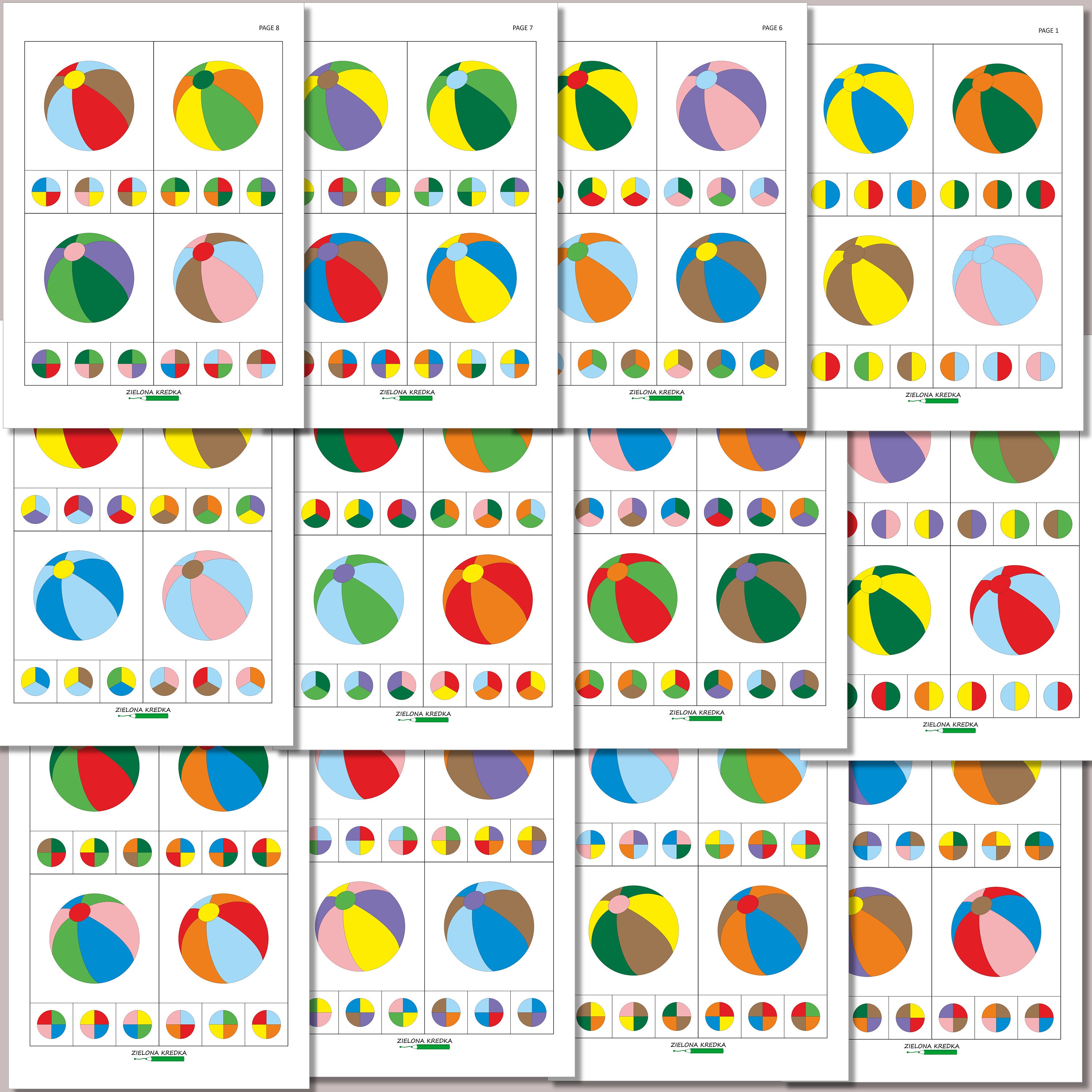Beach Ball Color Clip Cards: Preschool Learning Activity (PDF Download ...