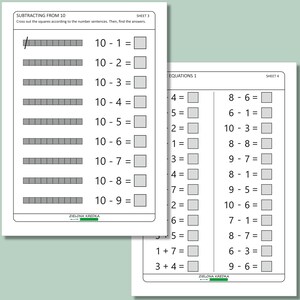 Addition and Subtraction Within 10 + Answer Key - Printable Math ...