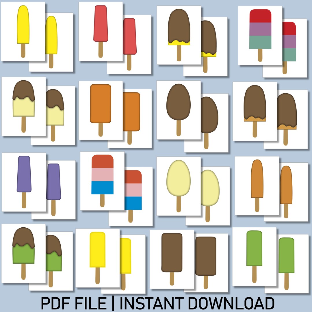 Ice Cream Memory Game: Printable Summer Activity (digital PDF Download ...