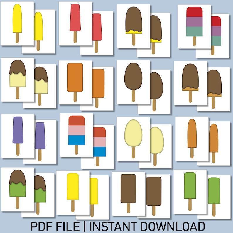 Ice Cream Memory Game | Printable Summer Activity for Kids | Preschool ...