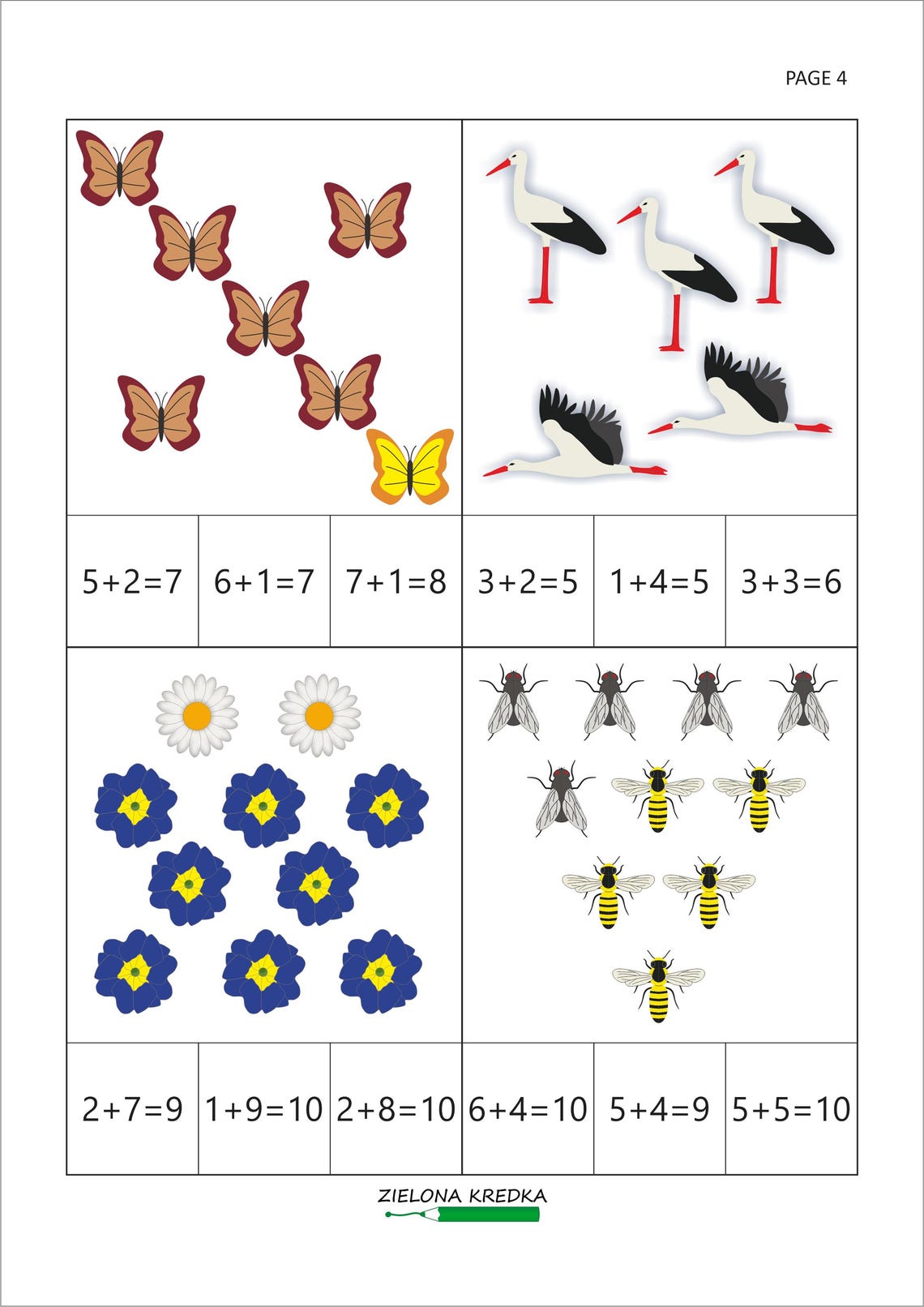 Spring Count and Clip Cards Printable | Counting 1–10 Preschool Math ...