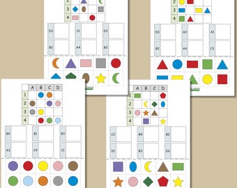 Shape Coordinates Tables | Printable Coding Worksheets for Kids ...