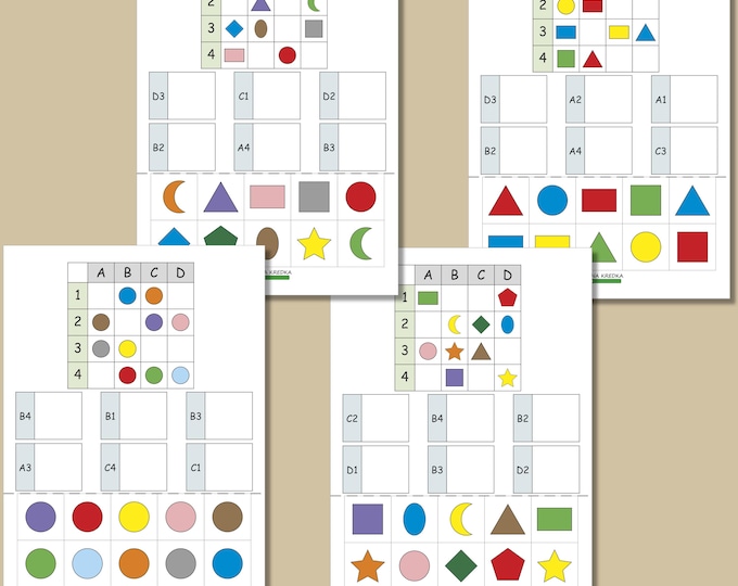 Shape Coordinates Tables | Printable Coding Worksheets for Kids ...