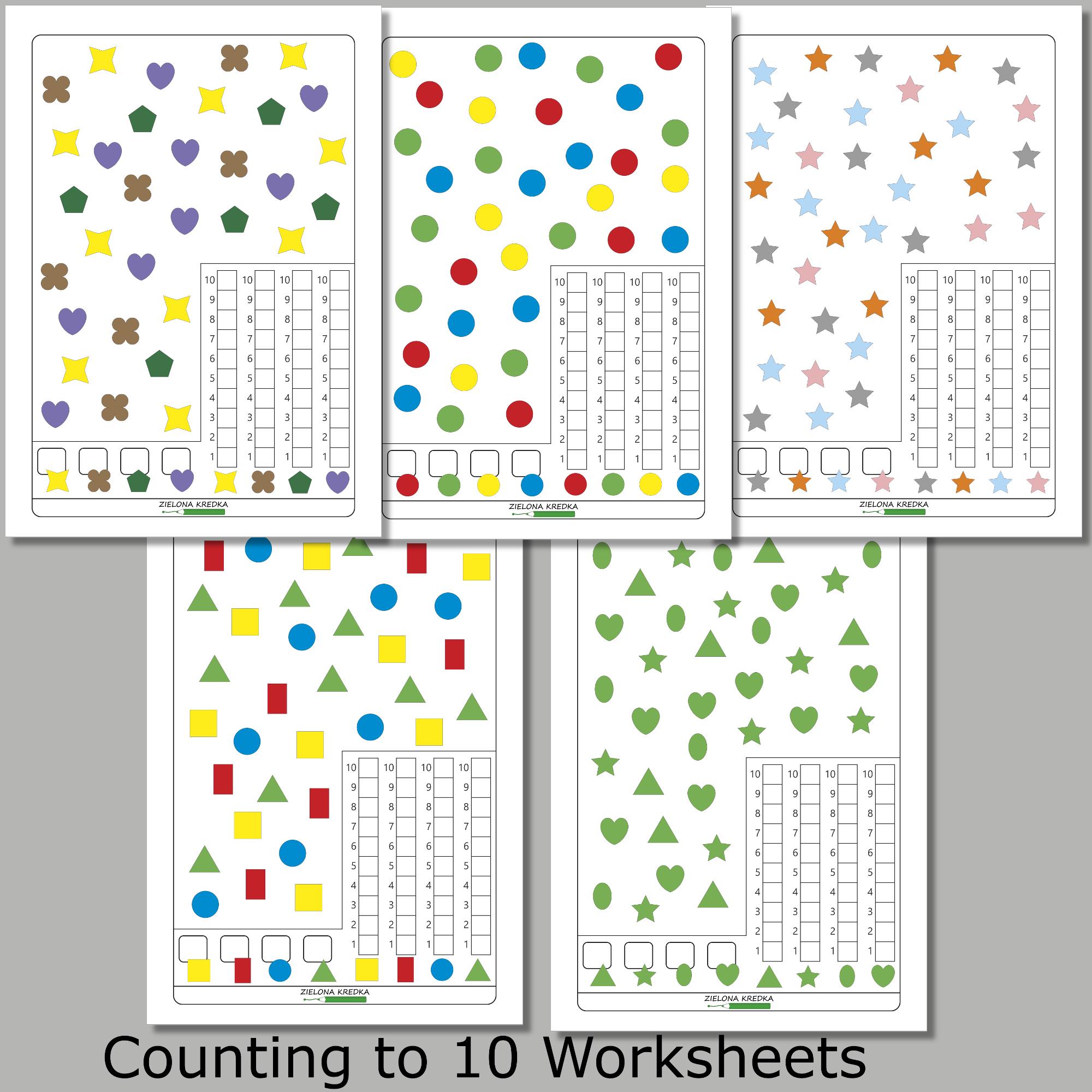 Counting to 10 Worksheets | Preschool & Kindergarten Math Printable ...