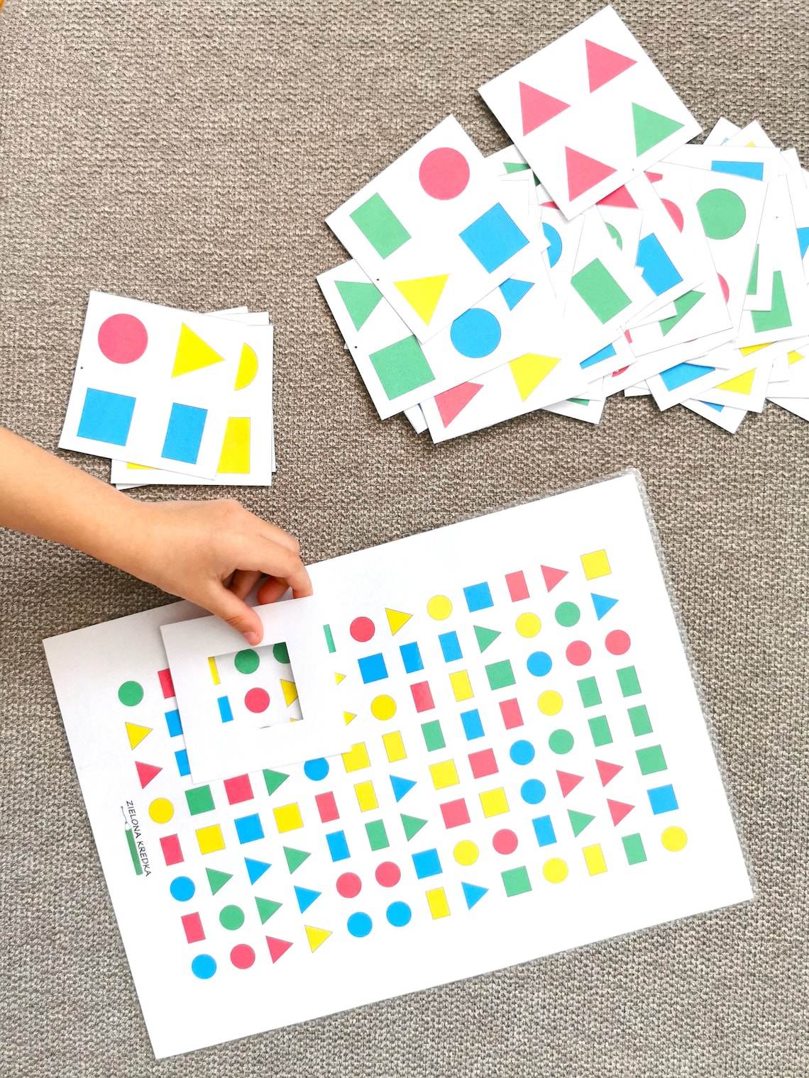 Geometric Shapes Matching Game | Preschool Visual Perception Activity ...