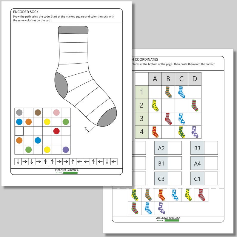 Preschool Math & Logic Worksheets | Colorful Socks Printable Activity ...