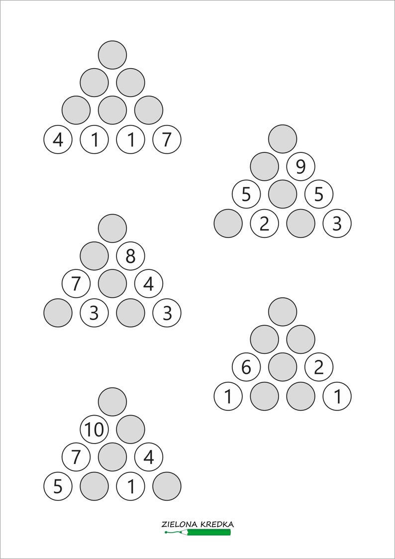 Math Pyramids Printable | Addition & Subtraction Within 20 Worksheets ...