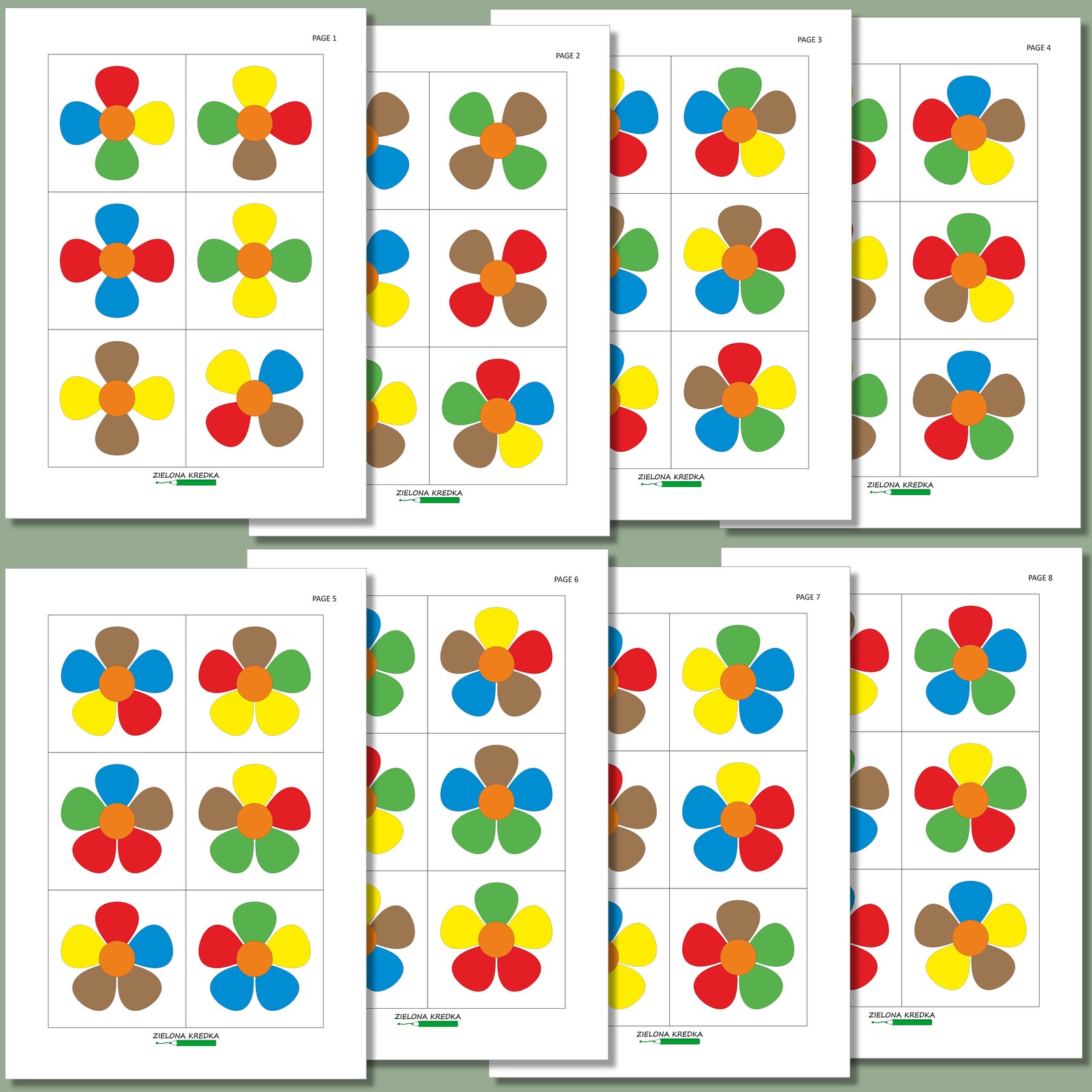 Flower Builder Activity, Color Matching Game, Spring Preschool Activity ...