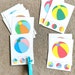 Beach Ball Colors Clip Cards | Printable Color Recognition & Matching ...