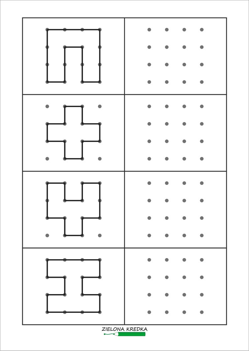 Copy the Pattern Worksheets | Connect the Dots Activity Printable ...